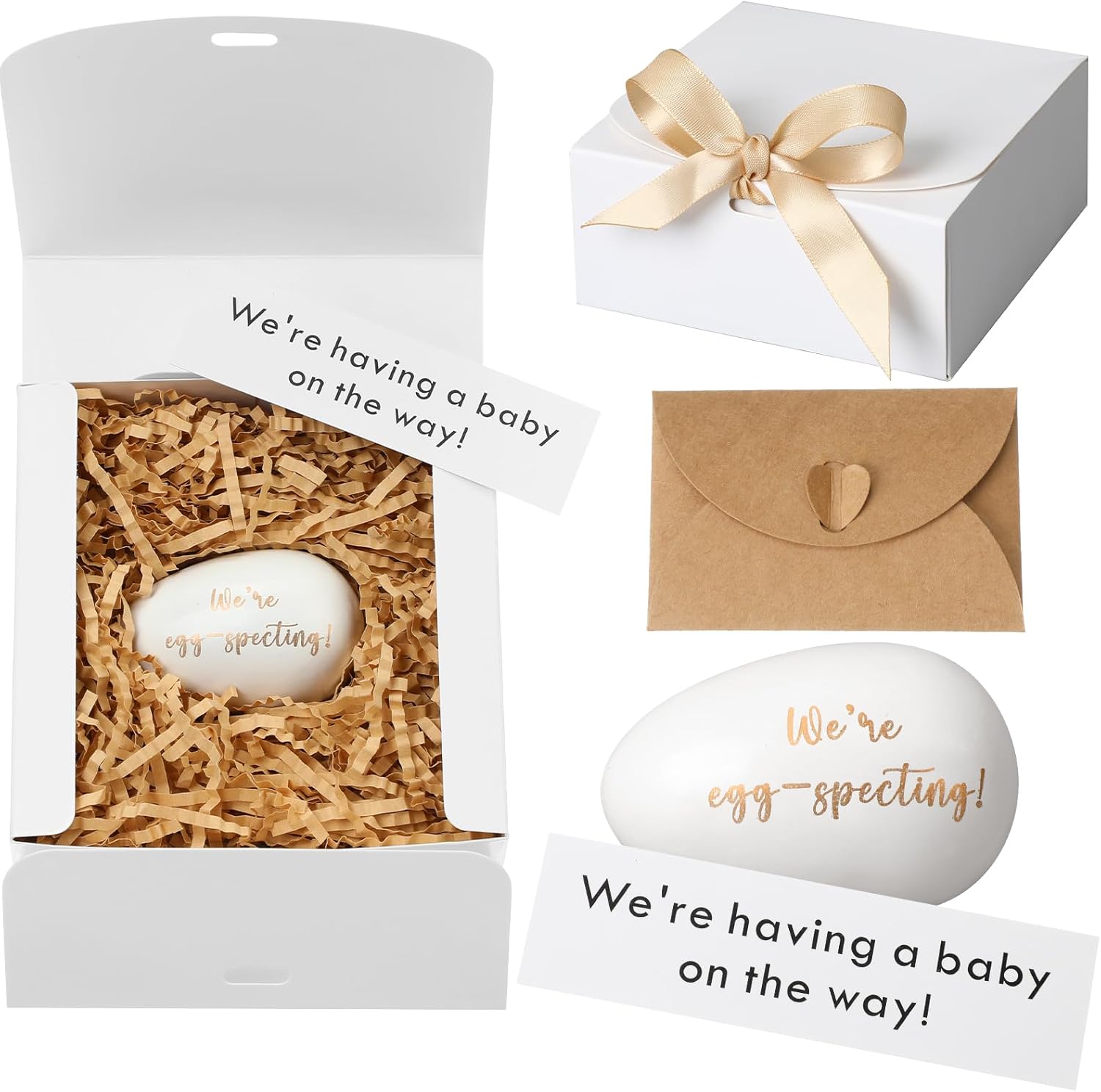 Amazon.com : Dinifee Egg Pregnancy Announcement Box Pregnancy Reveal ...