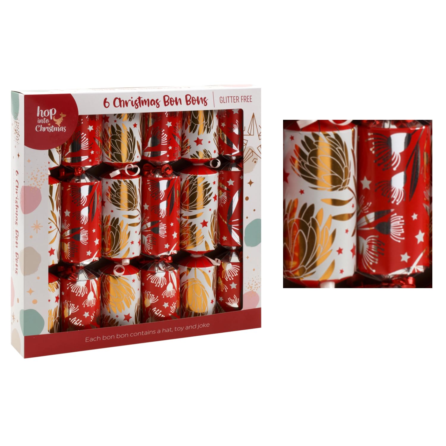 6X 12 Large Christmas Bon Bons Xmas Foil Luxury Premium Crackers Gift ...