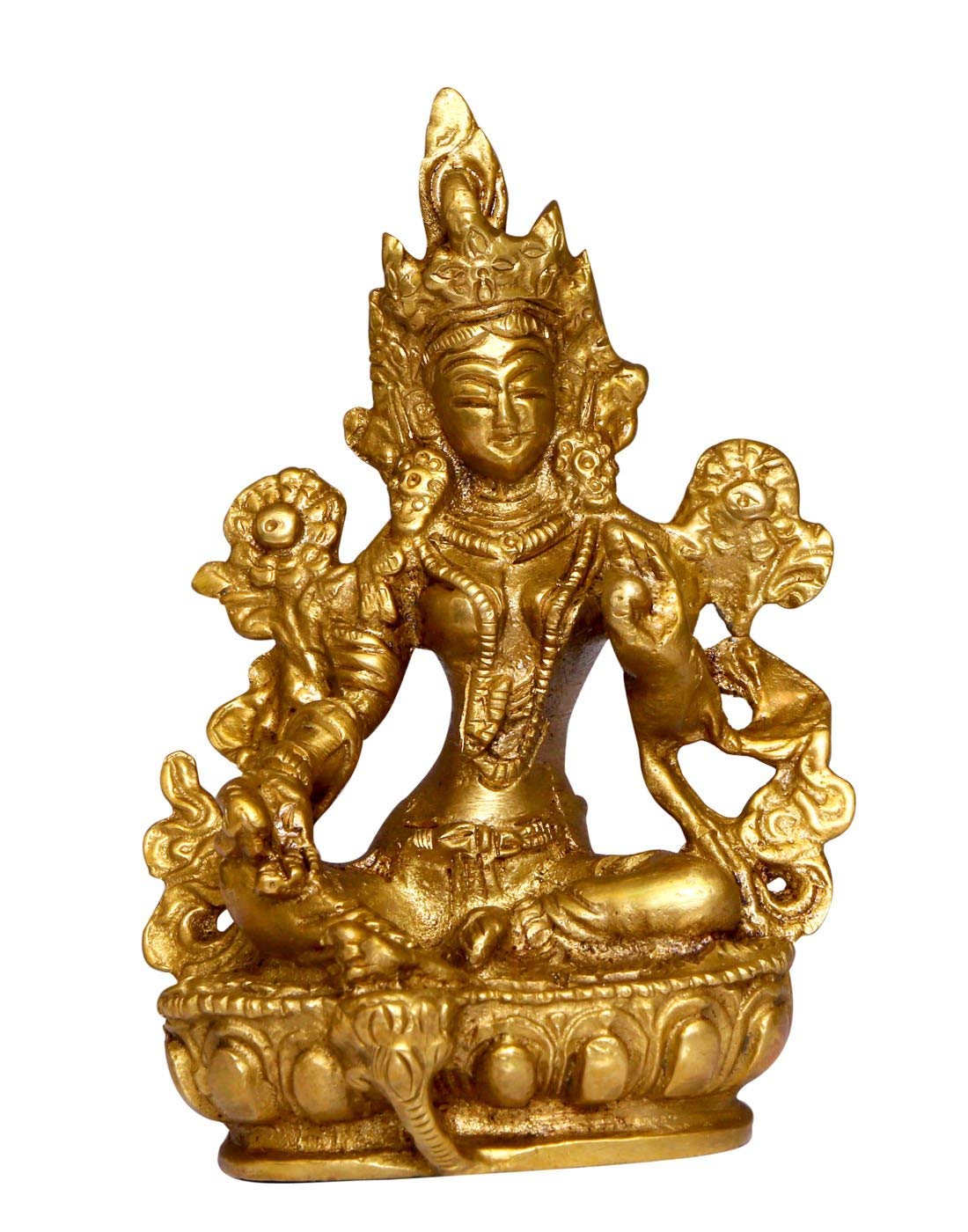 Buy Pick End Now Tibetan Buddhist Goddess of Tara- Brass Buddhist Idol ...