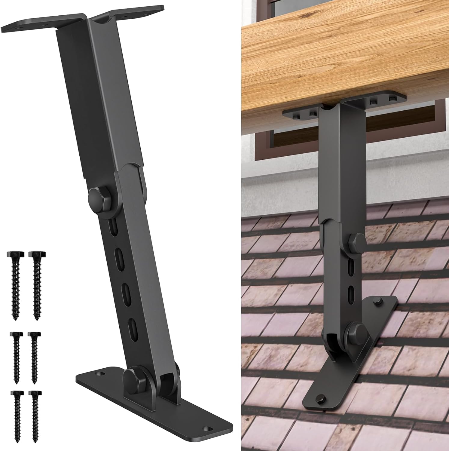 Amazon.com: FMhotu Heavy Duty Roof Riser Brackets Kit,Adjustable Angle ...