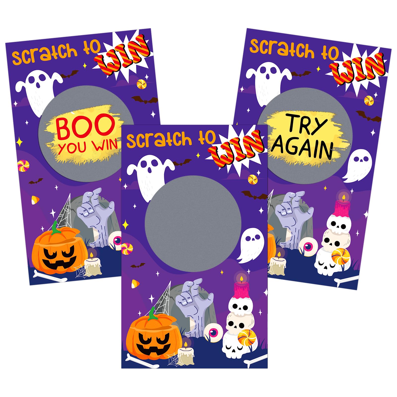 Amazon.com: WaaHome Halloween Scratch Off Cards for Kids Adults 28 ...