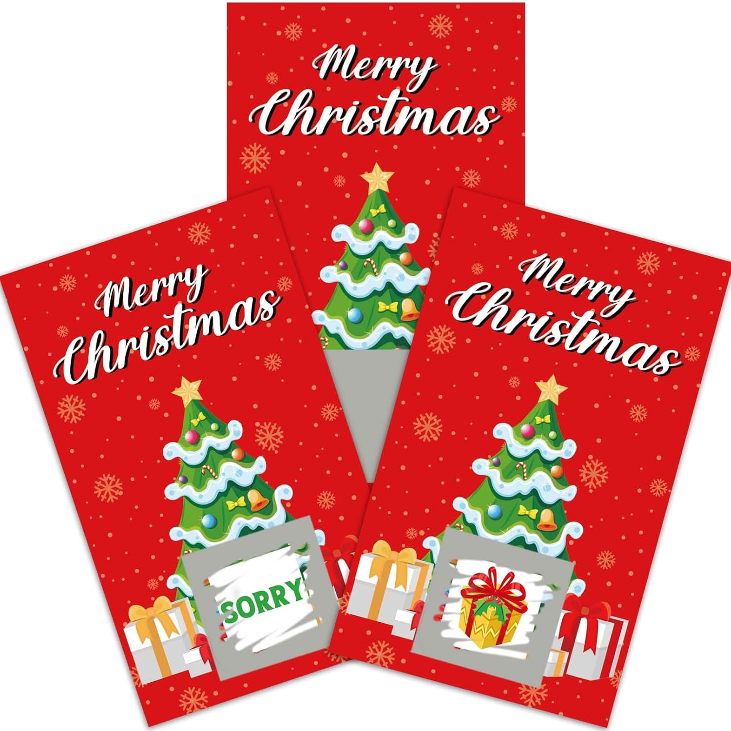 Amazon.com: 50 Pack Christmas Scratch Off Cards with Stickers for ...