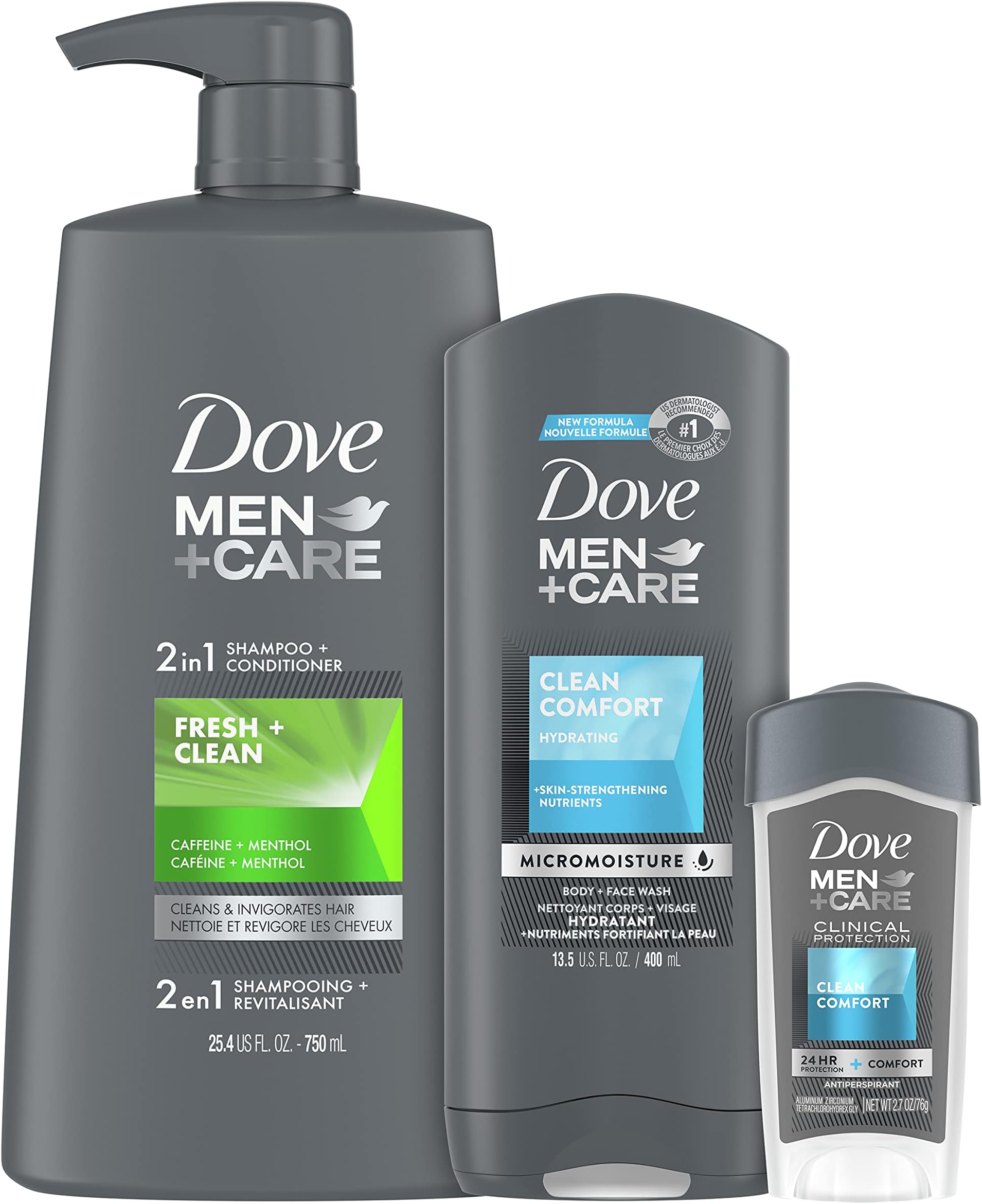 Amazon.com : DOVE MEN + CARE Hair + Skin Care Regimen Personal Care for ...