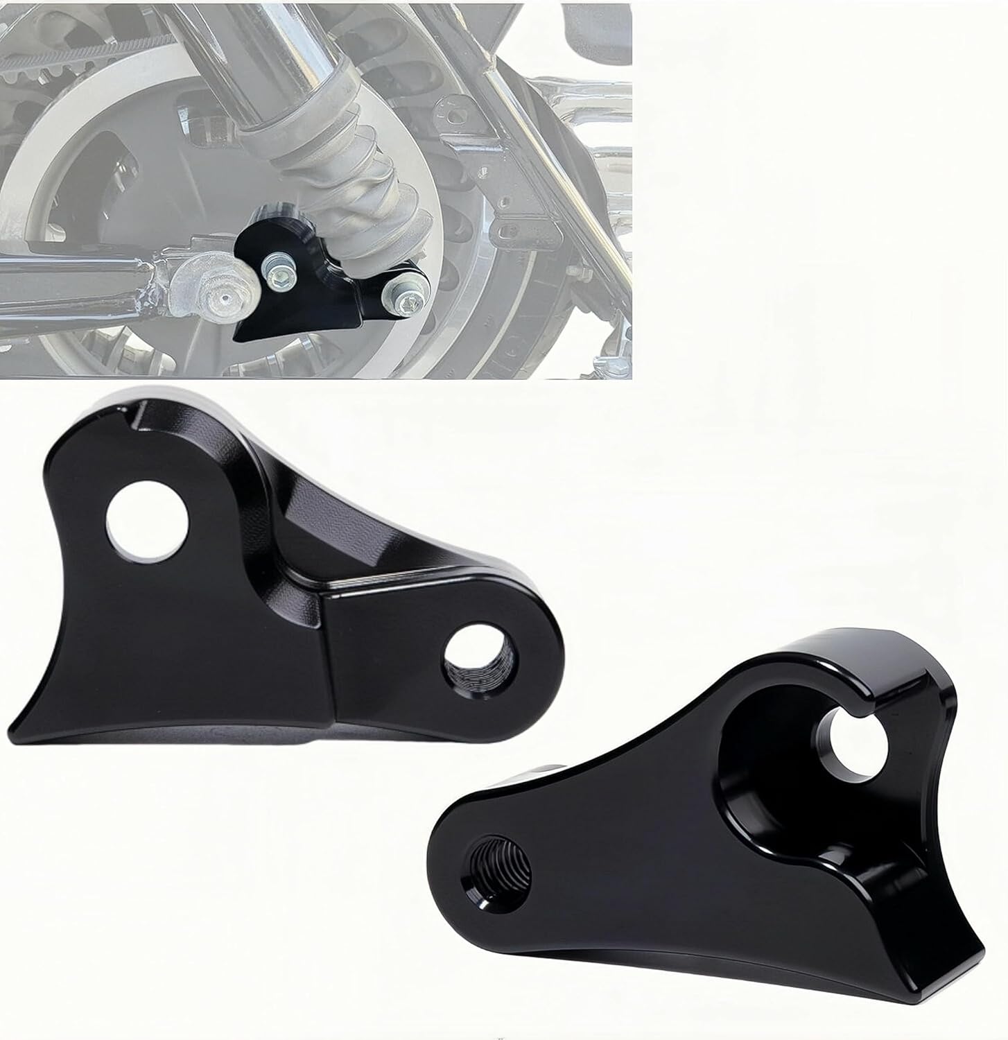 Amazon.com: AC-MTORC Black 1'' Inch Lowering Link Blocks Kit for Harley ...