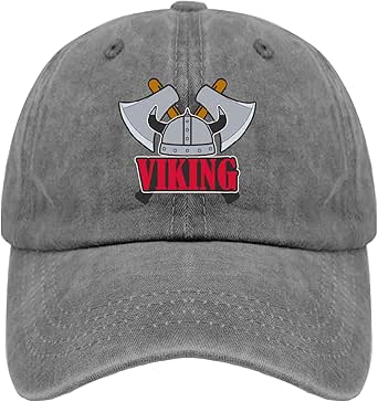 Baseball Cap Viking Logo with Helmet Crossed Axes Trucker Caps for ...