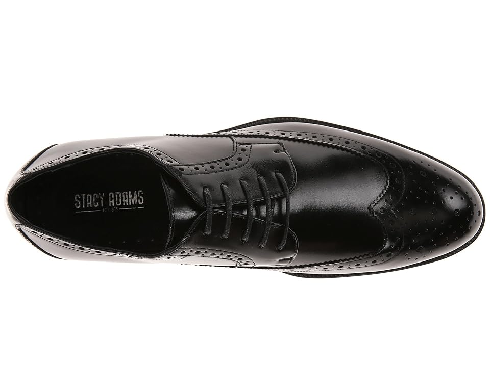 Stacy Adams Garrison Wingtip Oxford (Black Leather) Men's Lace Up Wing ...