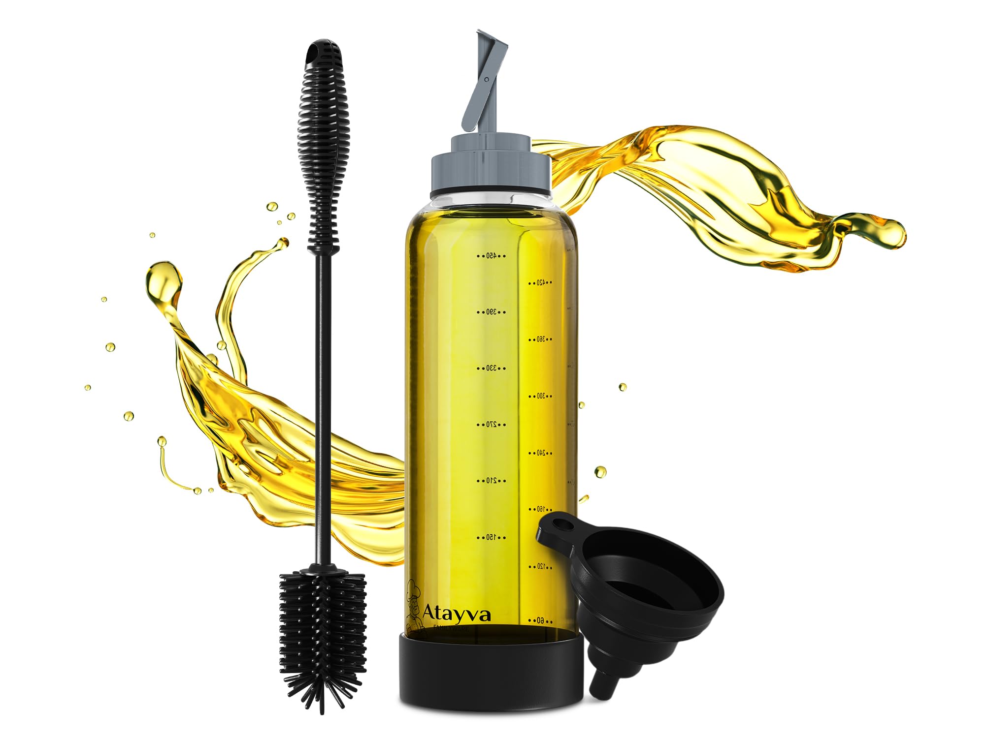 Amazon.com: Atayva FAMILYWARE - Olive Oil Dispenser with Cleaning Brush ...