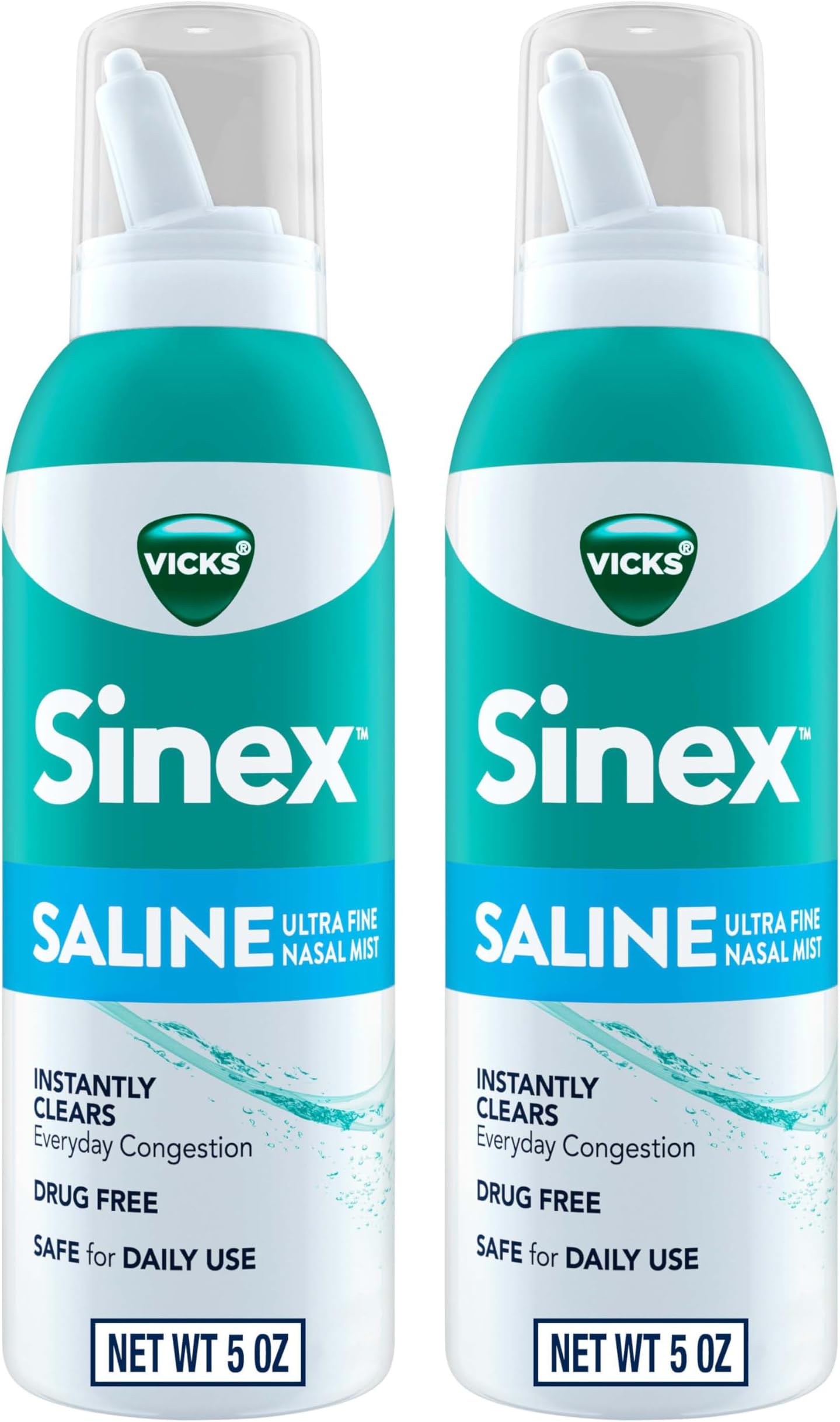 Amazon.com: Vicks Sinex SALINE Nasal Spray, Drug Free Ultra Fine Mist ...