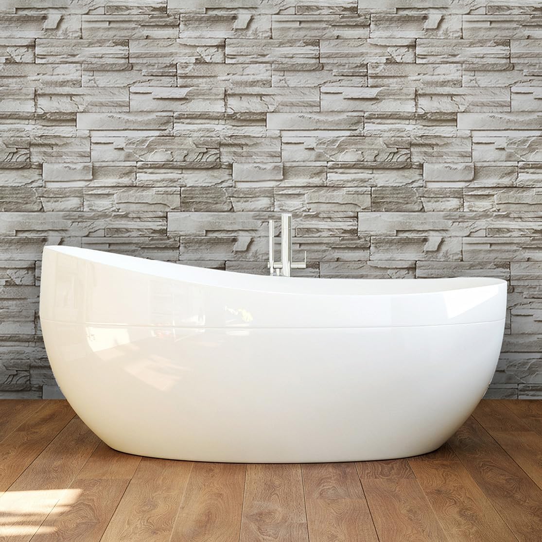 Scott Living District Brick White Self Adhesive Wallpaper - Amazon.com
