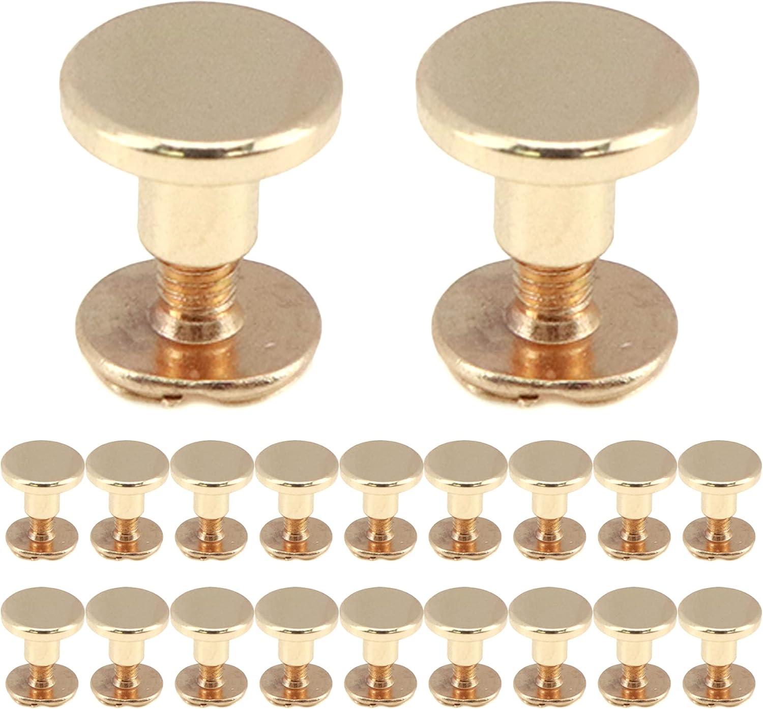 Amazon.com: MY MIRONEY 20 Sets Chicago Screws Rivets Gold Binding Post ...