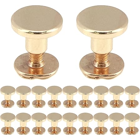 Amazon.com: MY MIRONEY 20 Sets Chicago Screws Rivets Gold Binding Post ...