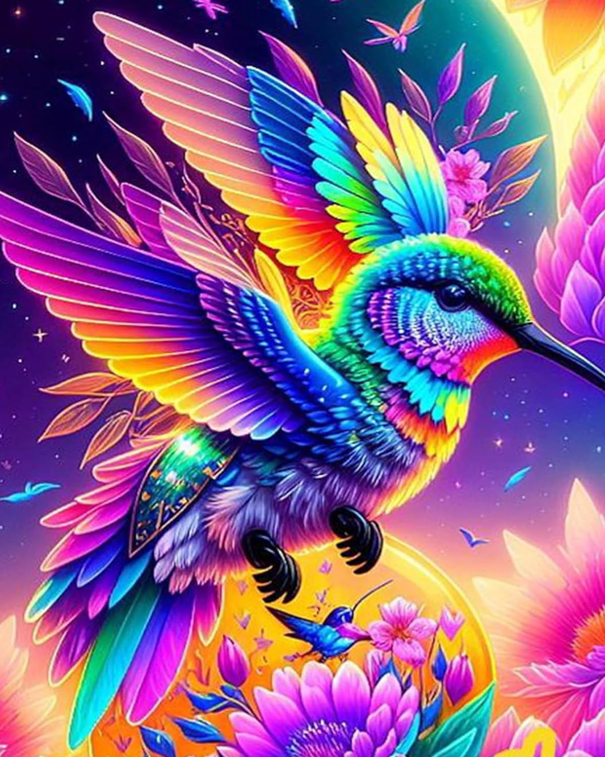 Amazon.com: TOCARE Hummingbird Paint by Numbers Kit for Adults ...