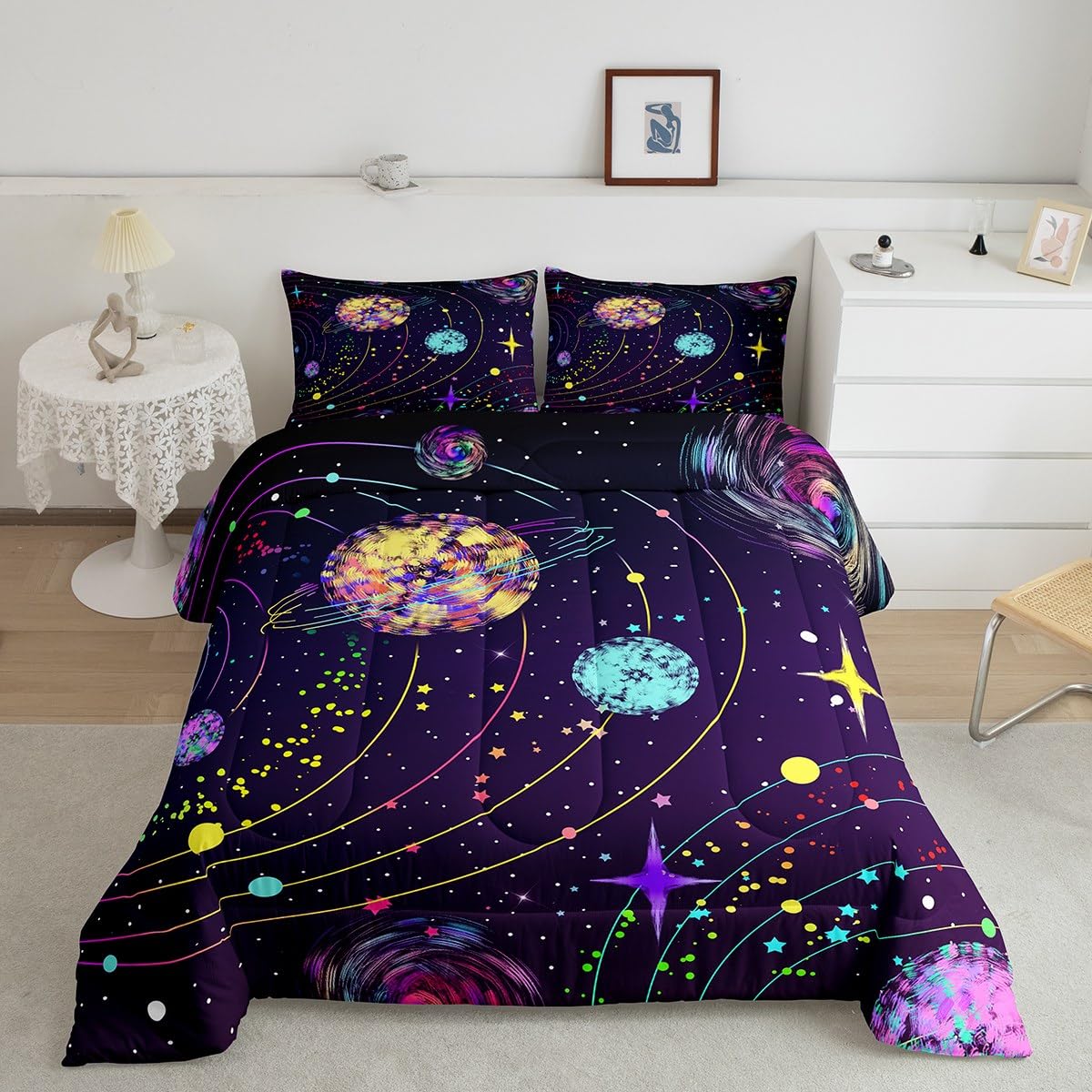 Amazon.com: Feelyou Solar System Comforter Set Twin Size Outer Space ...