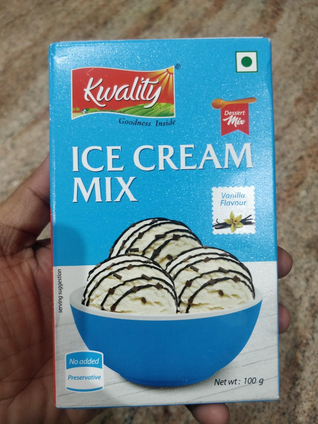 KWALITY Pista Ice Cream Mix 100g, Quick, Easy, and Delicious Summer ...