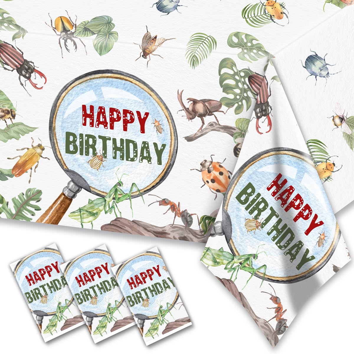 Amazon.com: 3Pcs Bugs Tablecloths-Bugs Birthday Party Decorations ...