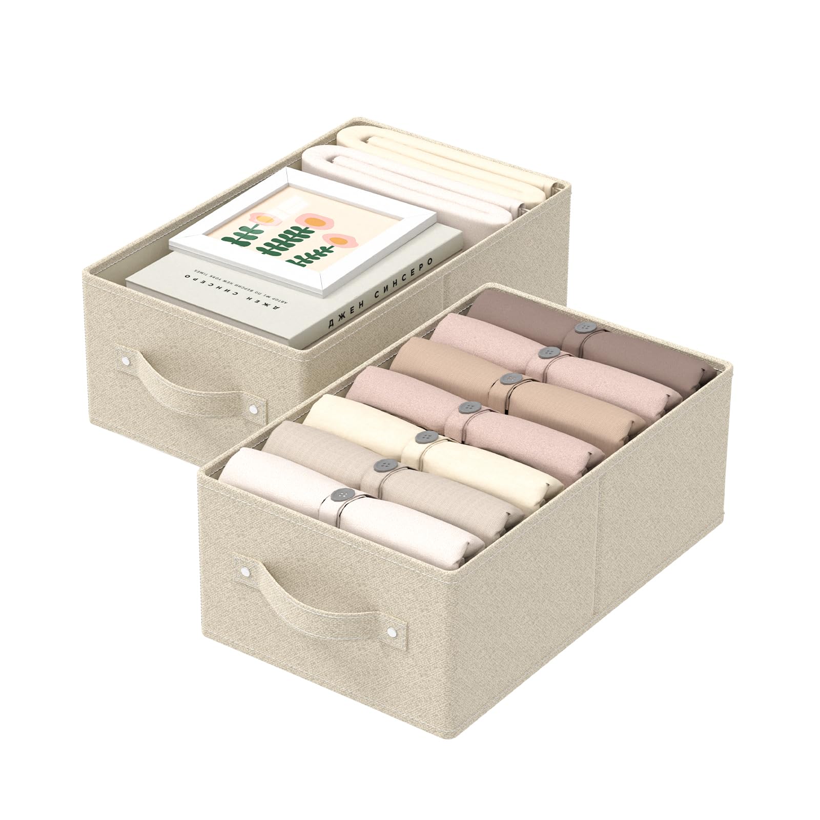 Amazon.com: ENUMAIL Collapsible Organizer Boxes, Fabric Storage Bins ...