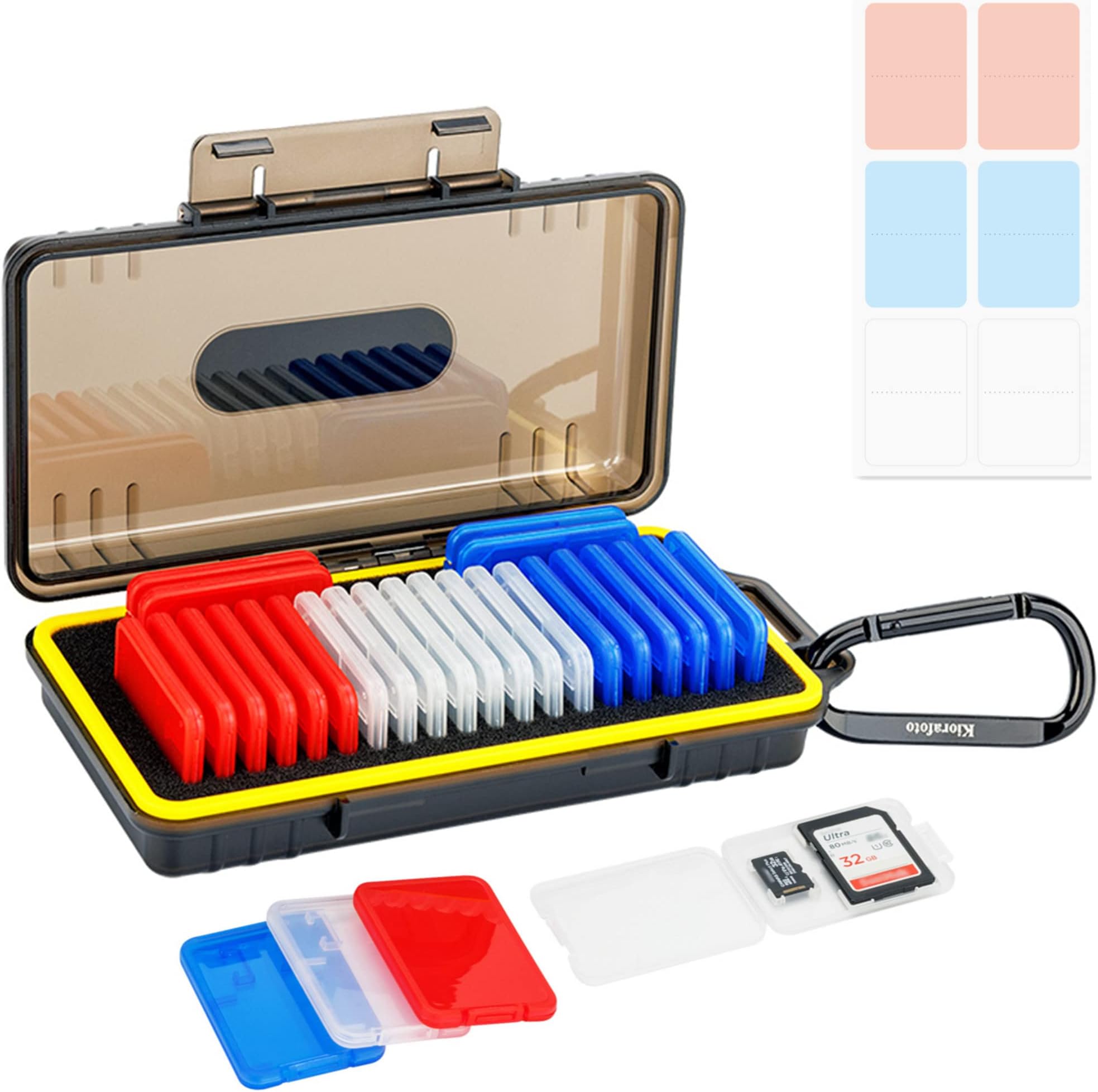 Amazon.com: UTENEW Transparent Standard SD SDHC Memory Card Case Holder ...