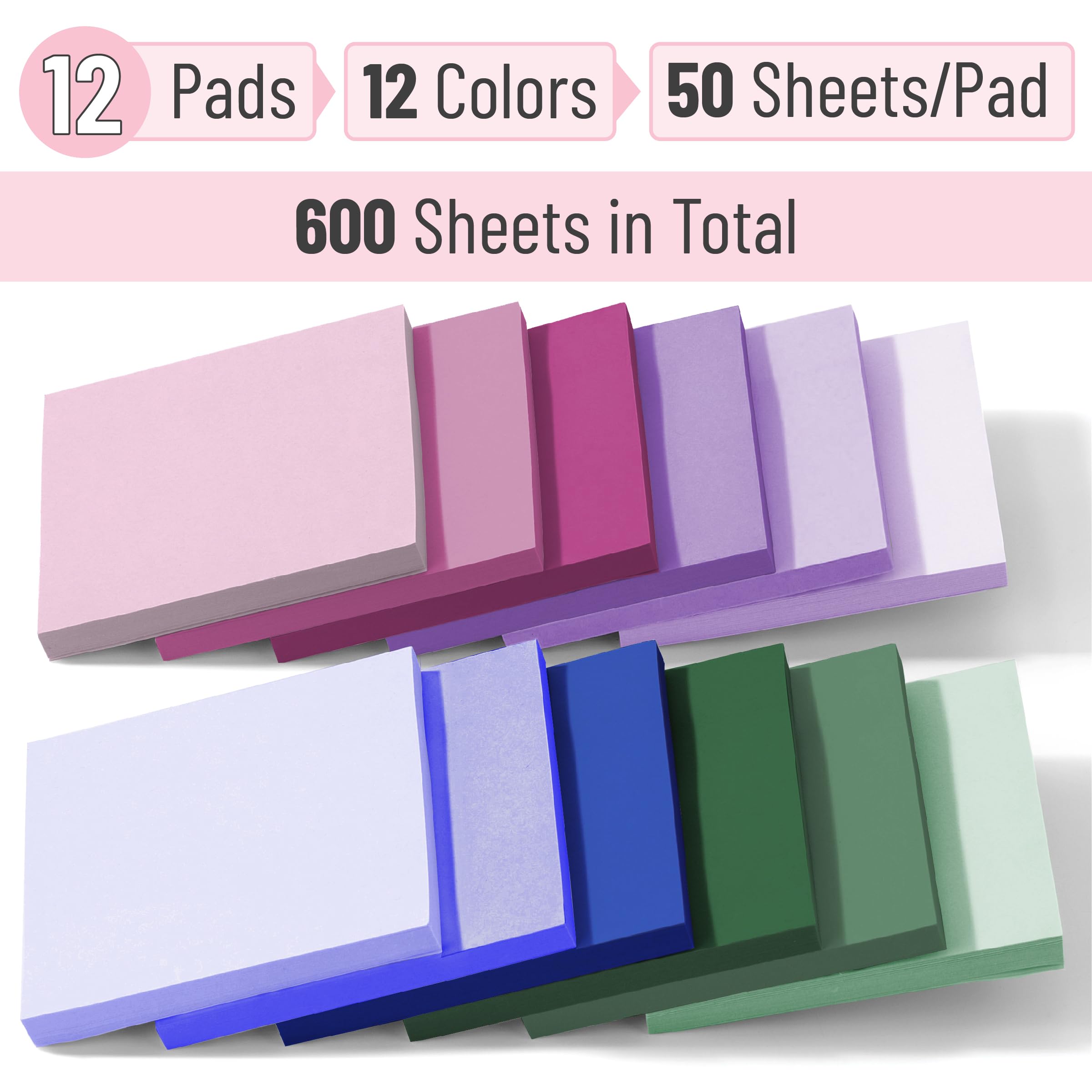 Snapklik.com : Mr Pen- Sticky Notes, 12 Pads, 3x3, Assorted Colors ...