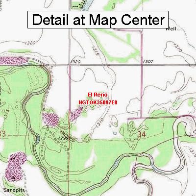 Amazon.com: USGS Topographic Quadrangle Map - El Reno, Oklahoma (Folded ...
