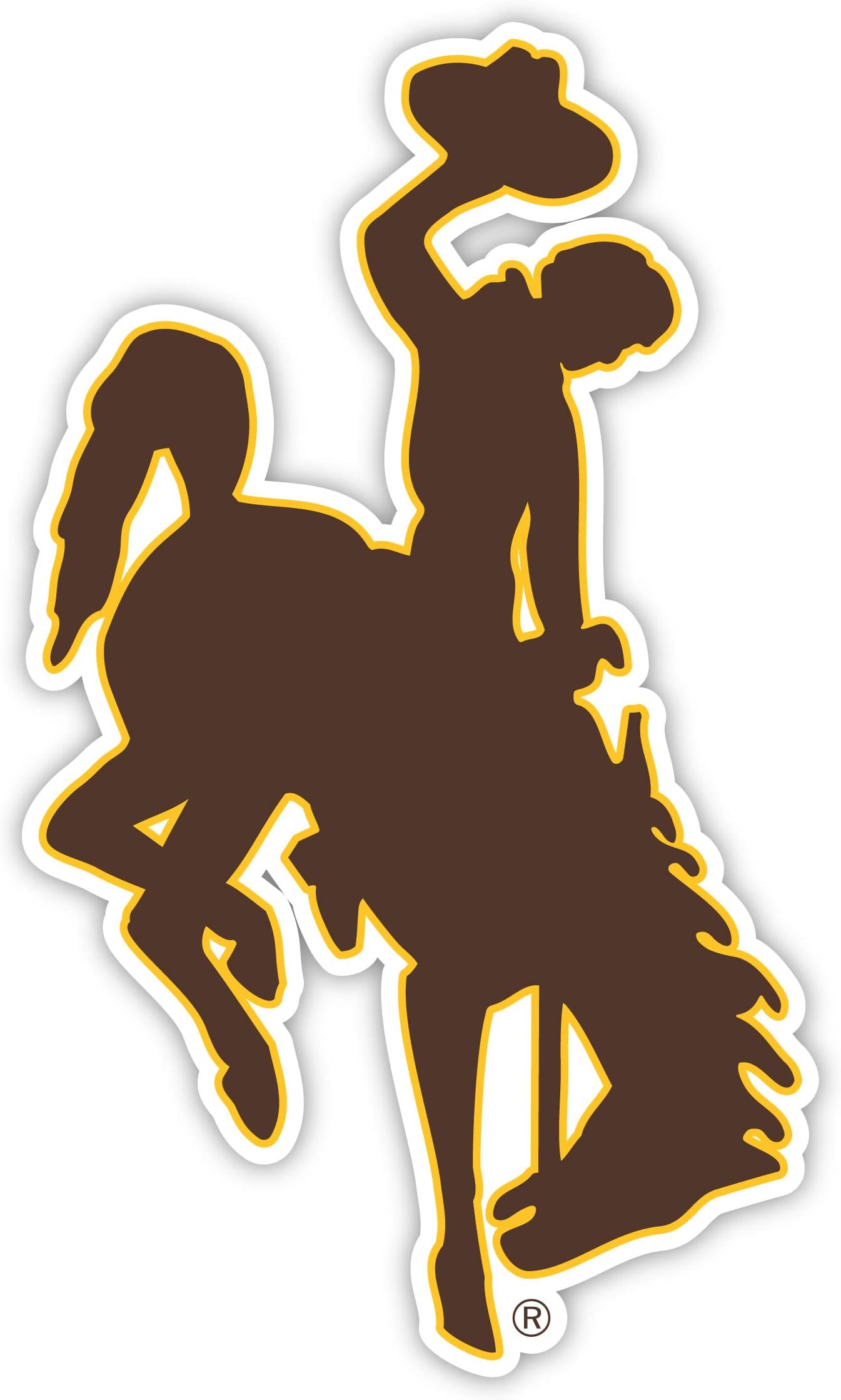 Amazon.com: University of Wyoming 4 Inch Vinyl Mascot Decal Sticker ...