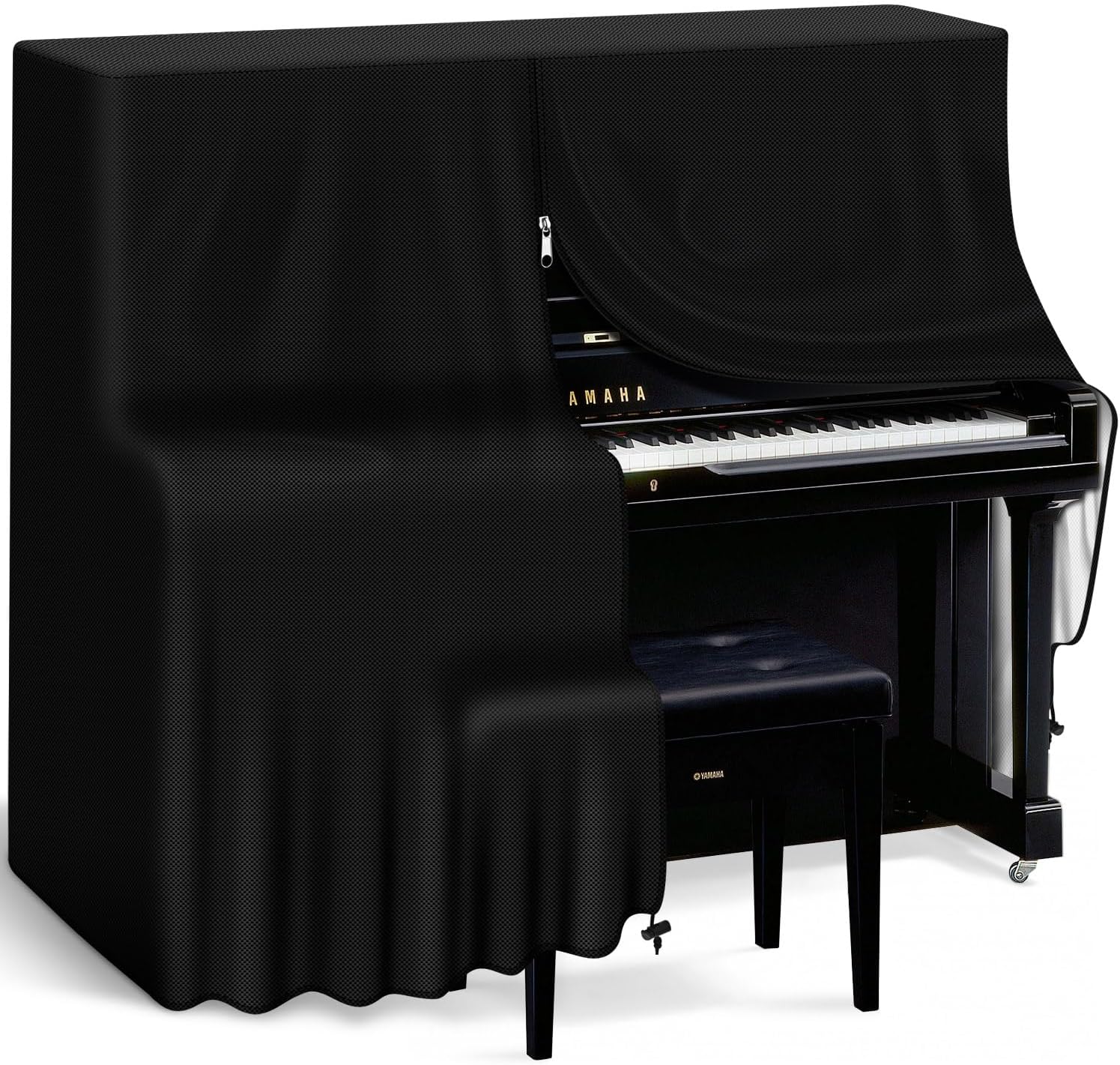 Amazon.com: TINDTOP Upright Piano Cover, Silver-coated Oxford Full ...
