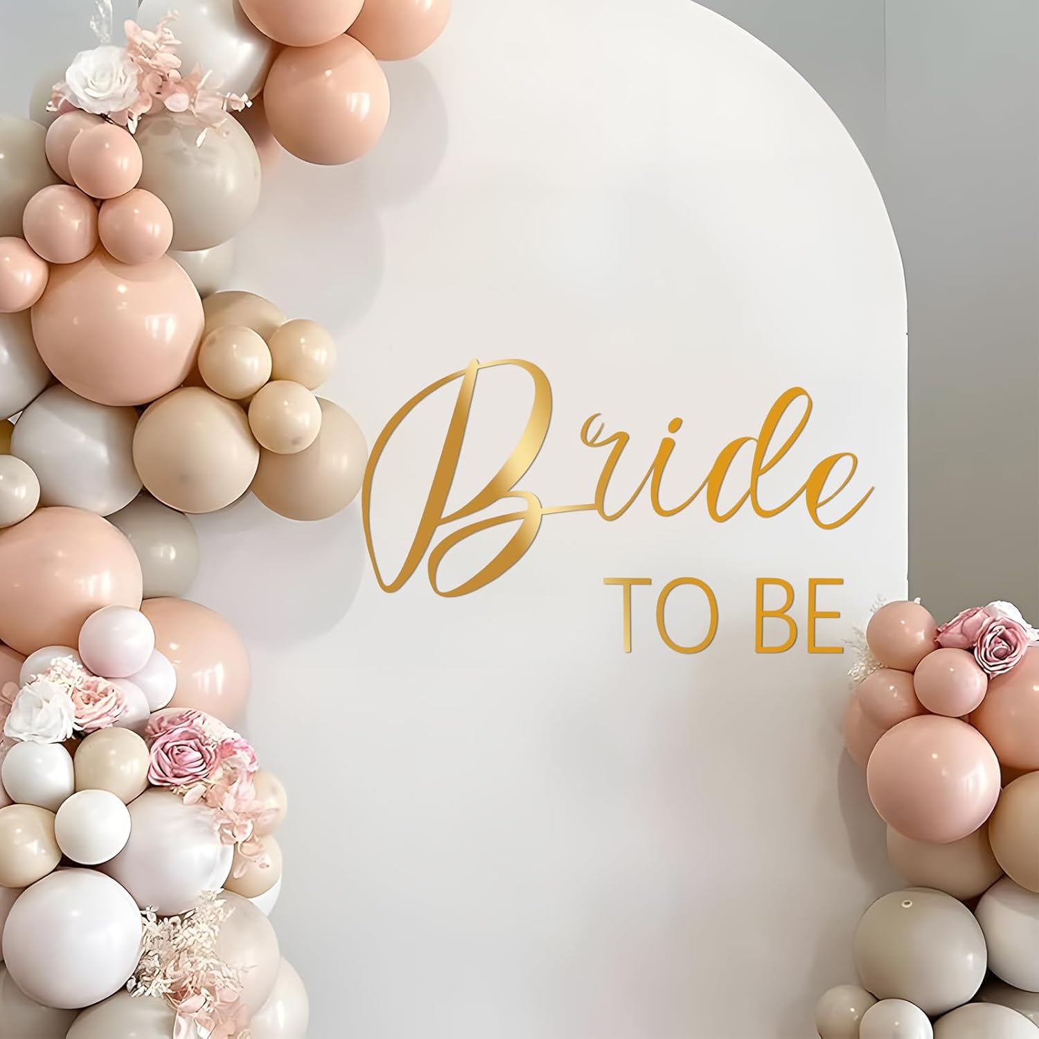 Amazon.com: Bride to Be Bridal Sign for Backdrop, Large Adhesive Sign ...