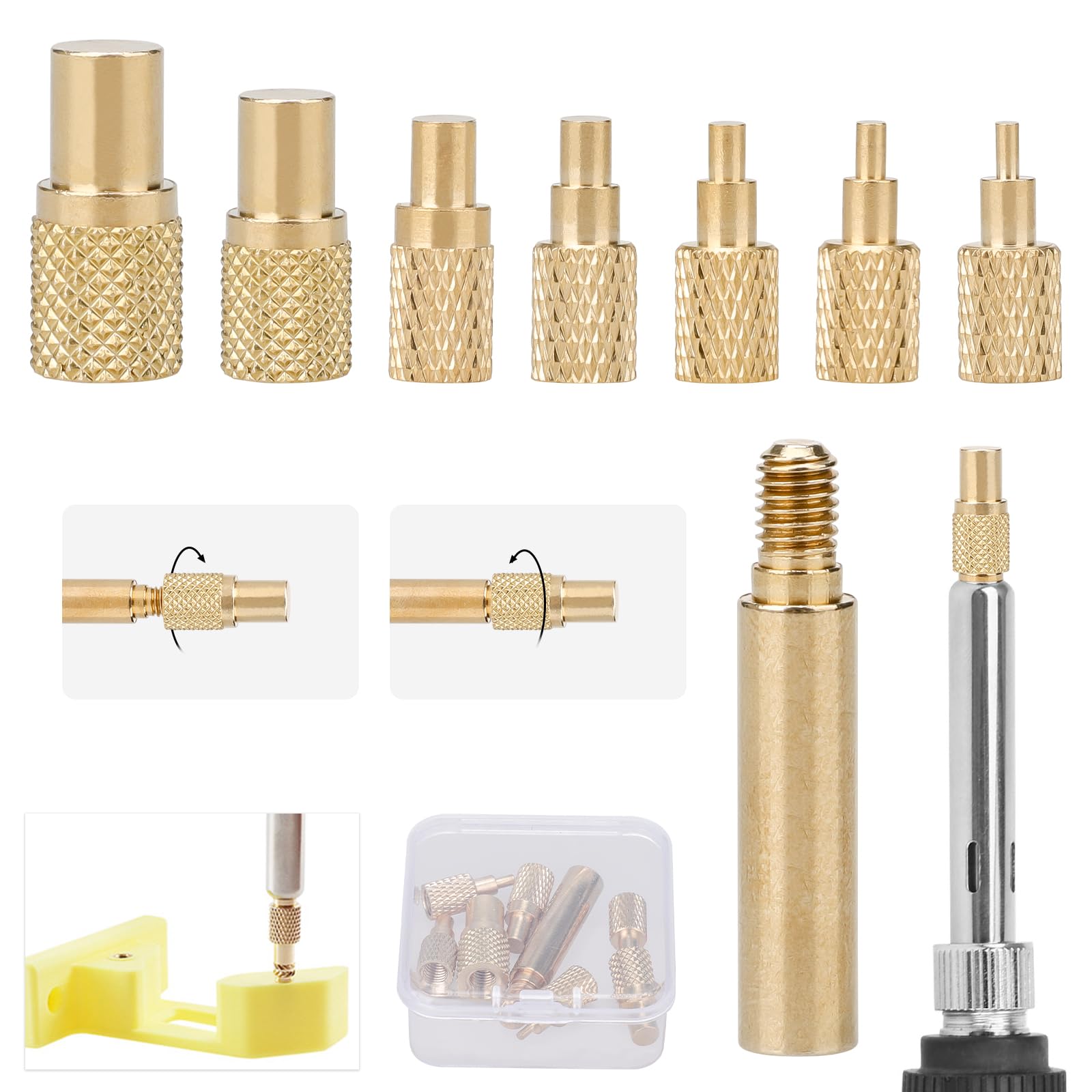 Kigniote Heat-set Insert Tips Soldering Iron Tips Heat Set Insert Tool ...