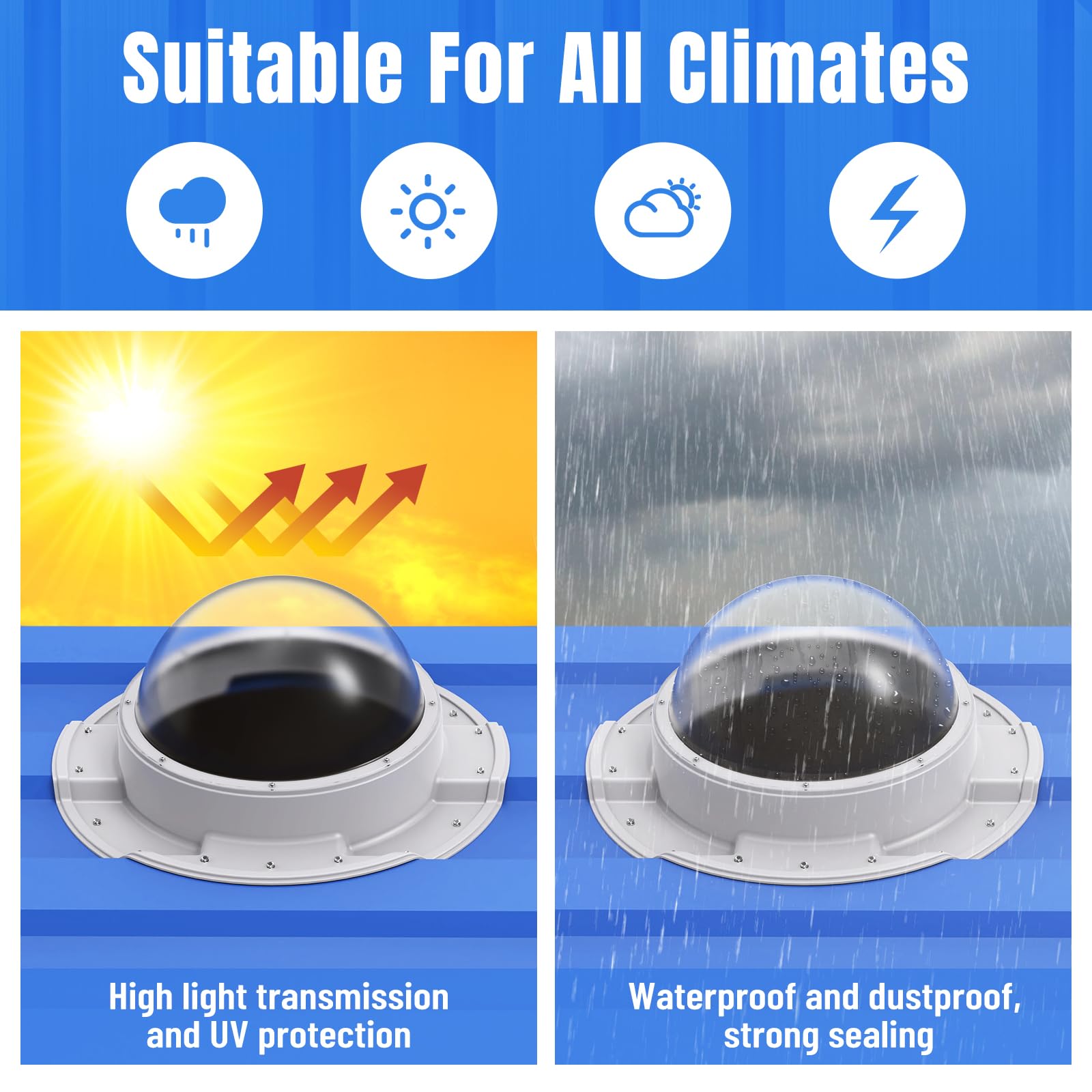 Solar Vent Solar Light Skylight Solar RoofBlaster For 3.5 Ribbed Conex ...