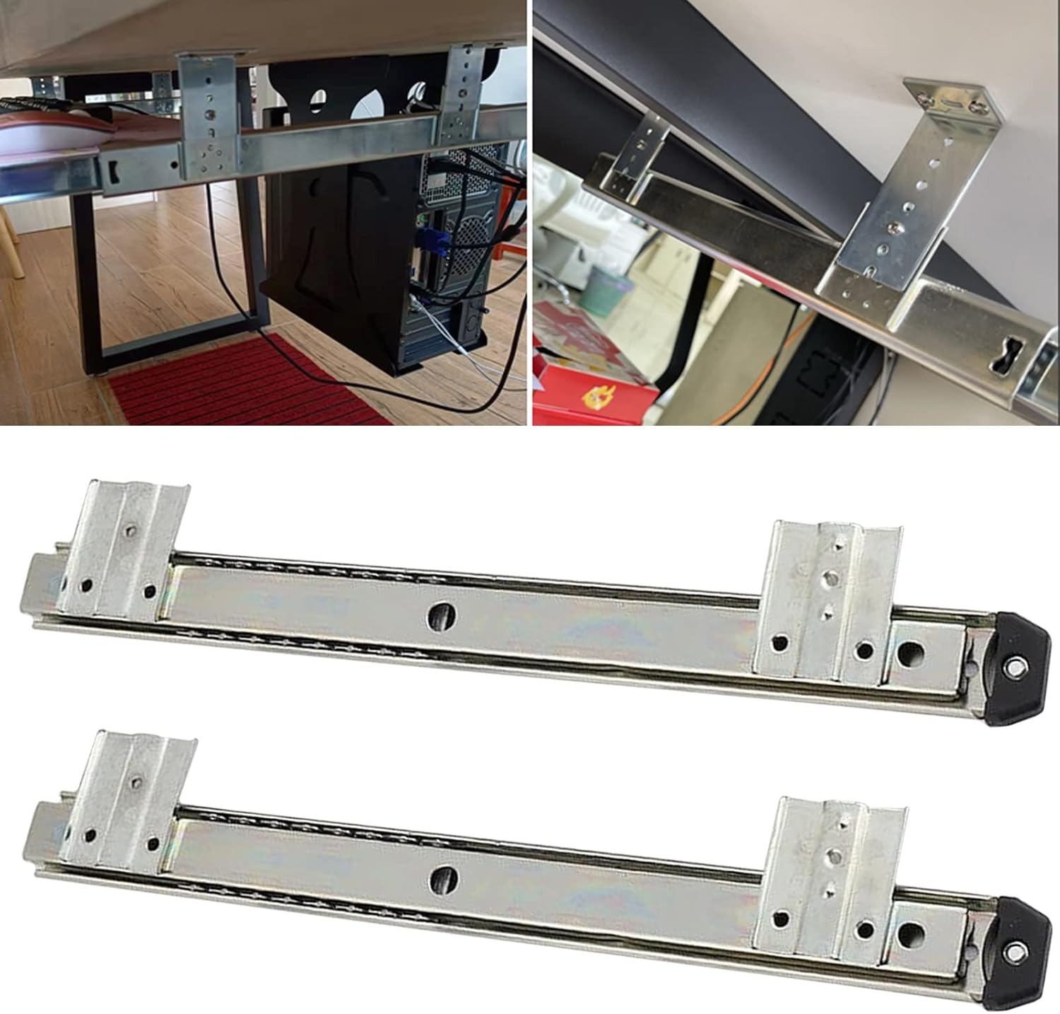 Amazon.com: SAGIDAR Drawer Slides Telescopic, 1 Pair Ball Bearing ...