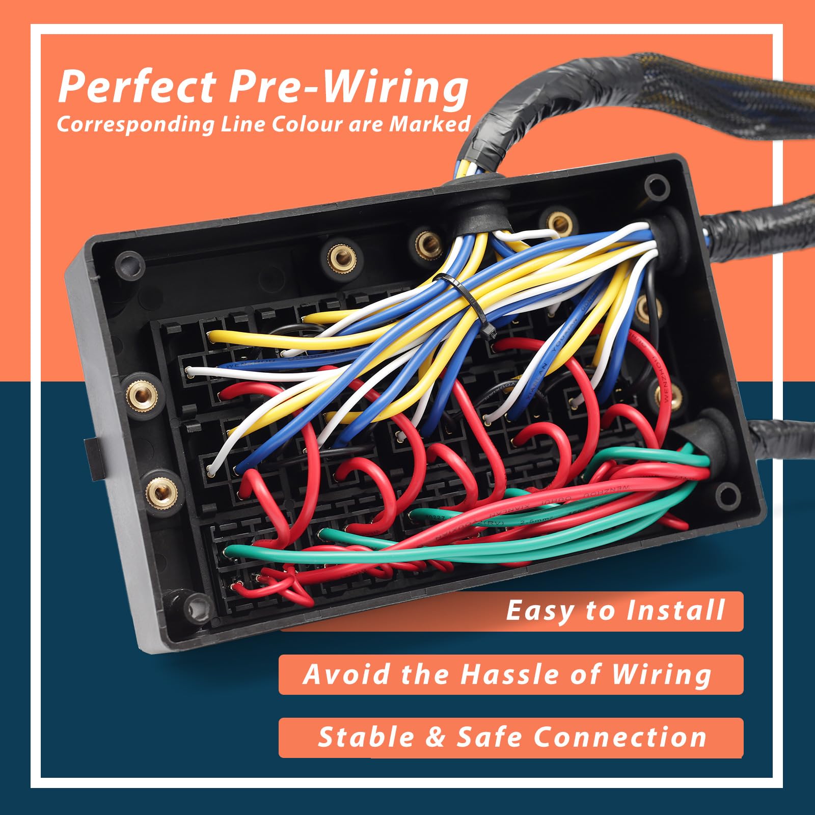 Pre-Wired 12V Fuse Relay Box 15 Slots, Universal Relay Box ATC/ATO Fuse ...