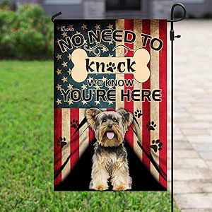 Amazon.com : American Flag - Yorkie Yorkshire Terrier We Know You Are ...