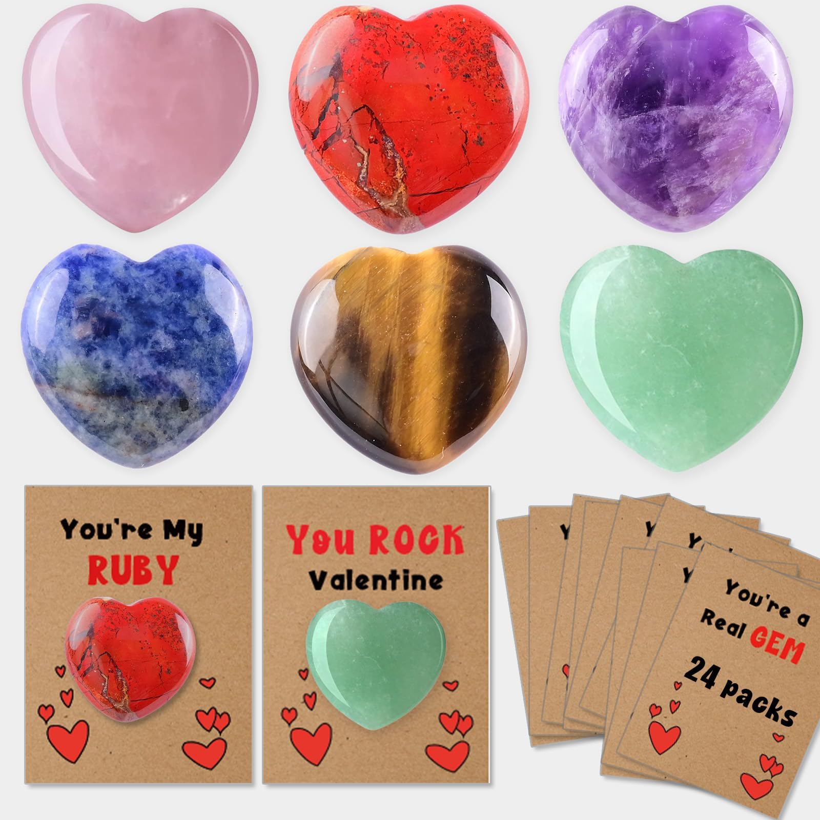 Amazon.com : Valentines Day Gifts for Kids - 24 Pack Valentines Cards ...