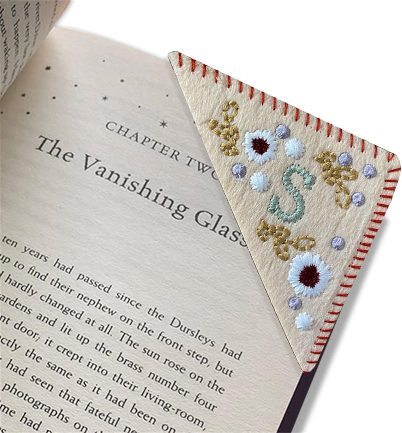Amazon.com: 26 Personalized Embroidered Corner Bookmark, Felt Triangle ...