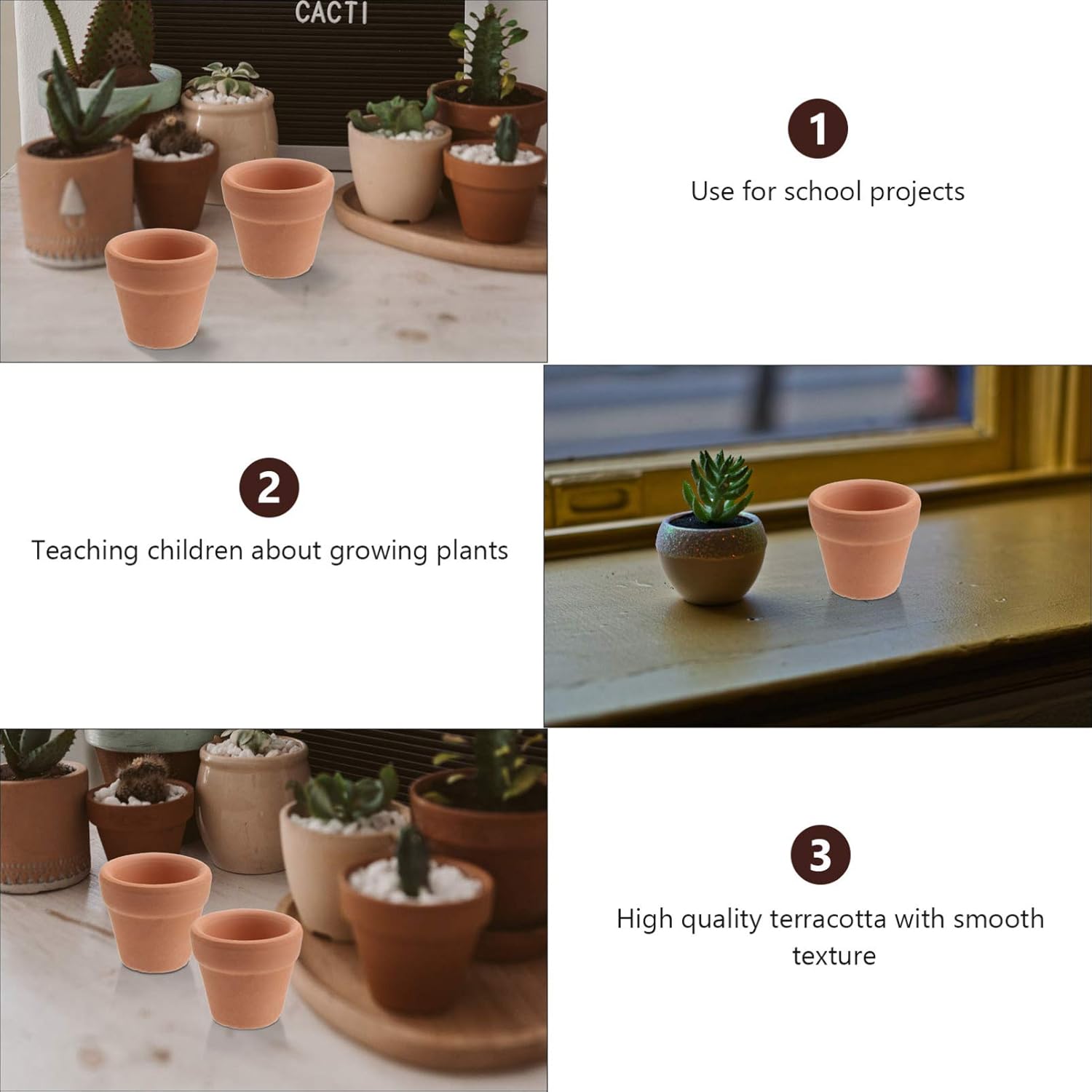 Garneck 10Pcs Ceramic Pottery Clay Planter Small Mini Terracotta Pot Clay Ceramic Pottery ...