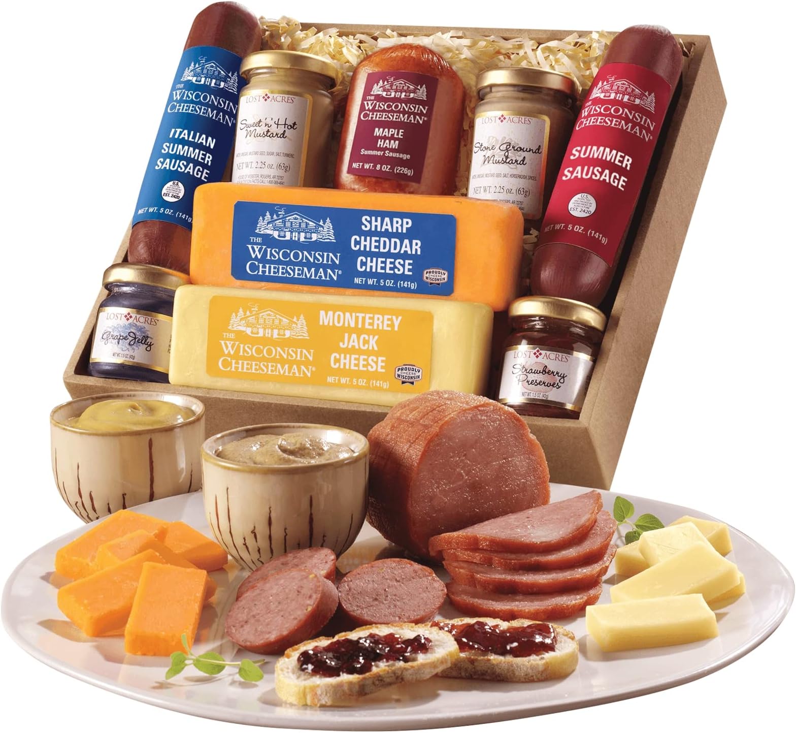 Amazon.com : The Wisconsin Cheeseman Hostess Delight - Variety of Maple ...