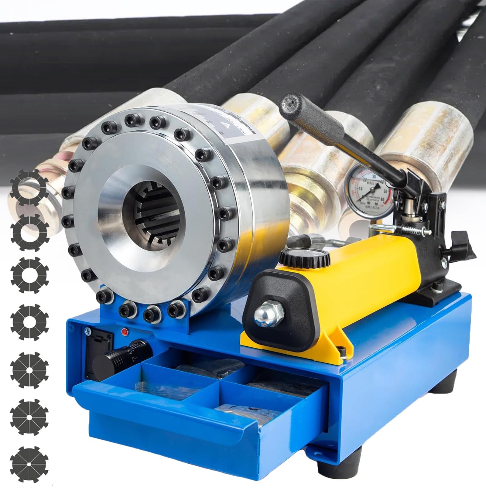 Hose Crimper, Hydraulic Hose Pipe Crimping Machine 6-25 mm, Portable ...