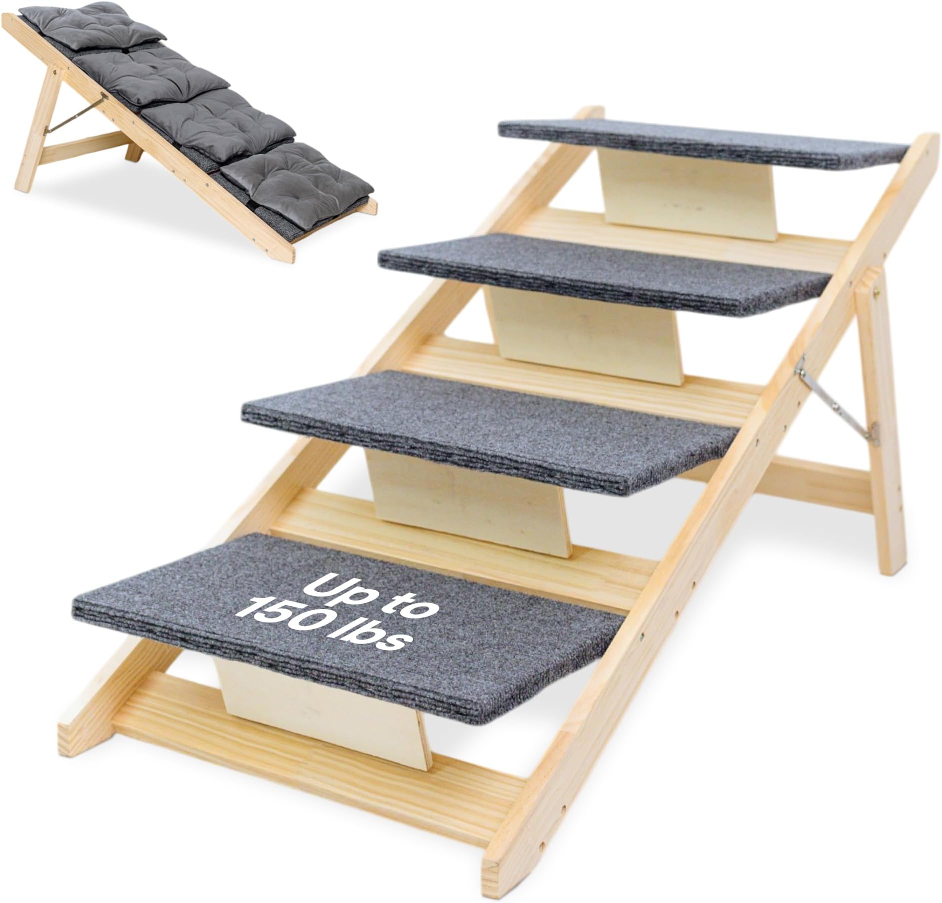 Amazon.com : Dog Stairs/Dog Step with 4 Steps, Dog Stairs for High Beds ...