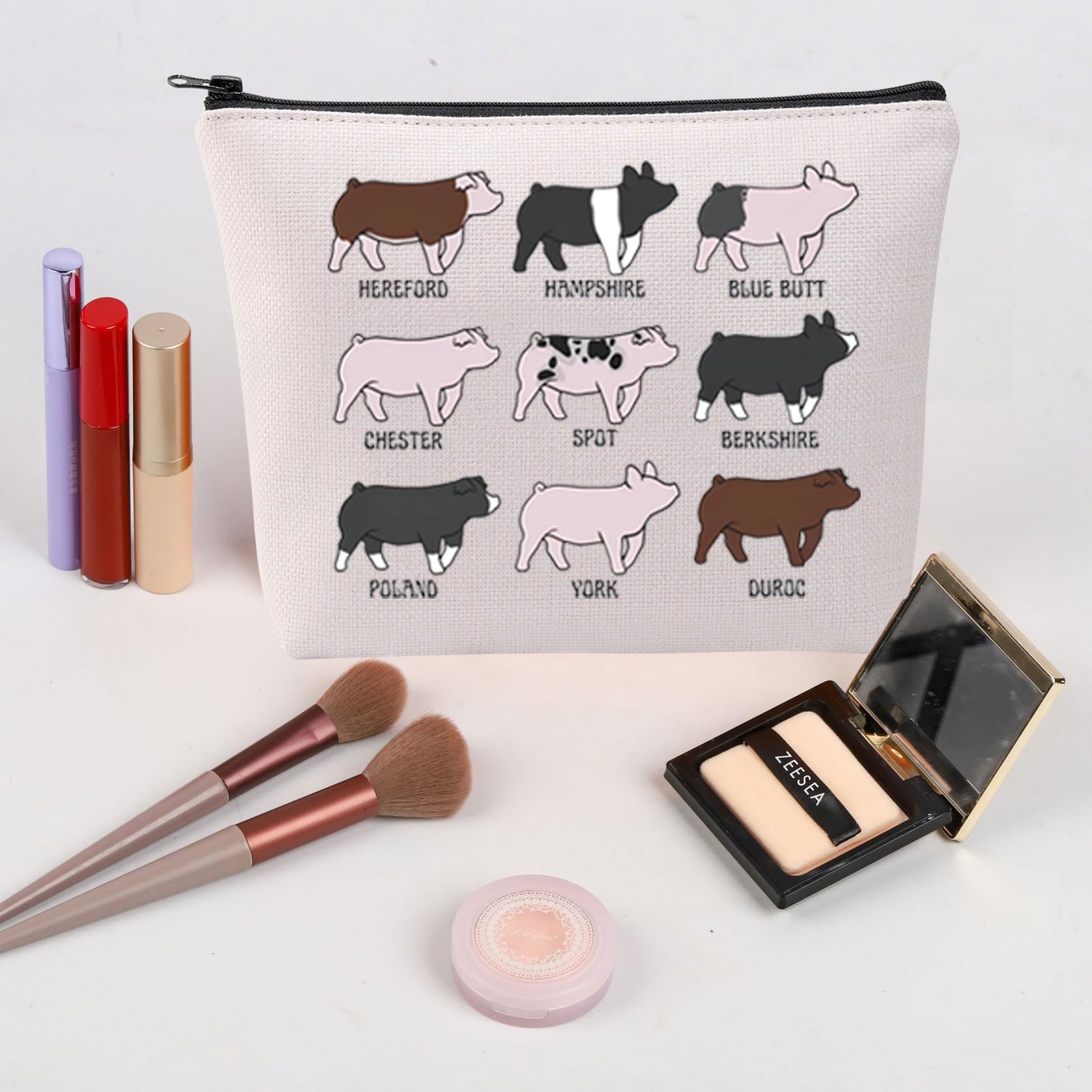 Snapklik.com : TOBGBE Funny Pig Idea Cosmetic Bag Pig Breed Inspired ...