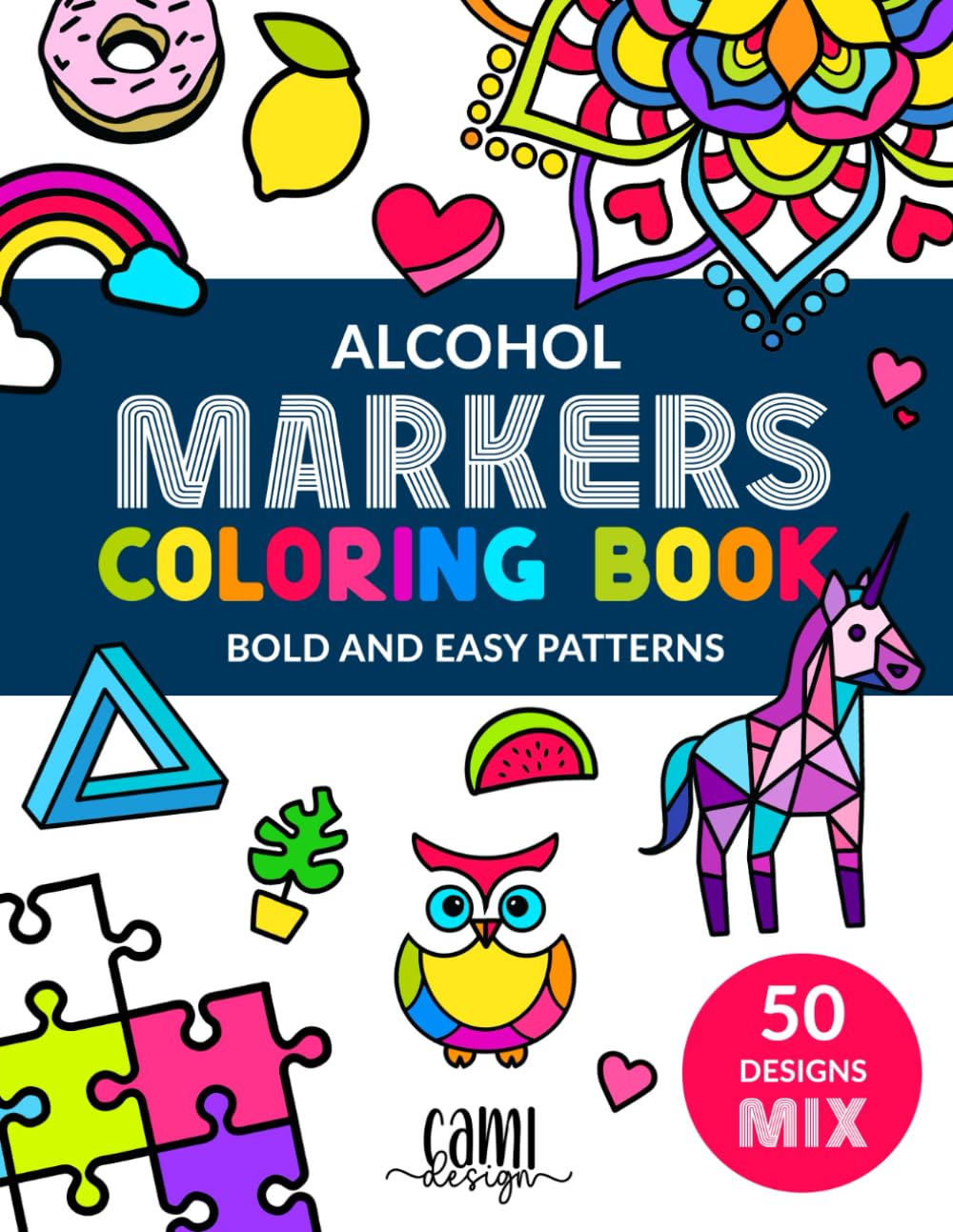 Amazon.com: Alcohol Markers Coloring Book: Bold and Easy Patterns, Mini ...