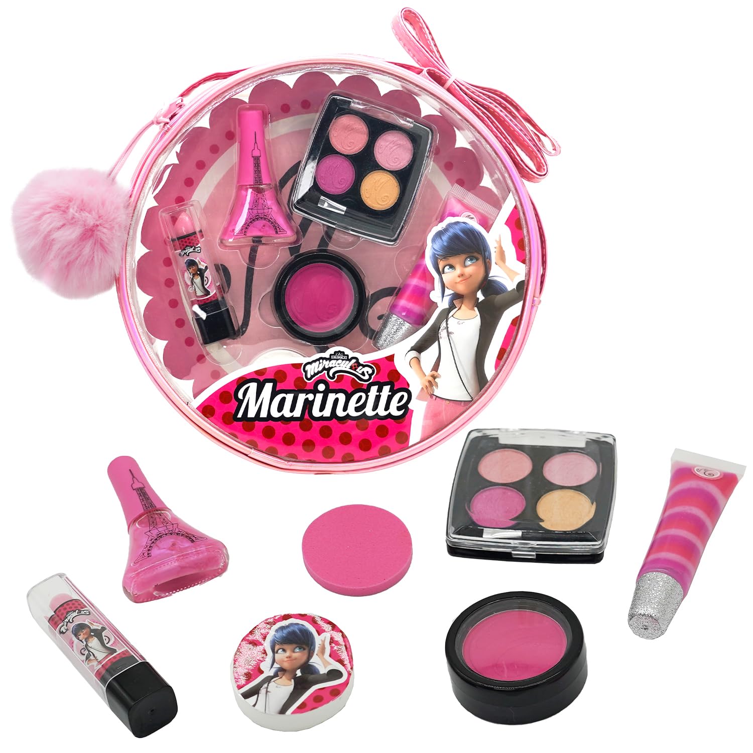 Amazon.com : Miraculous Ladybug Kids Makeup Set - 10 Piece Bag with ...