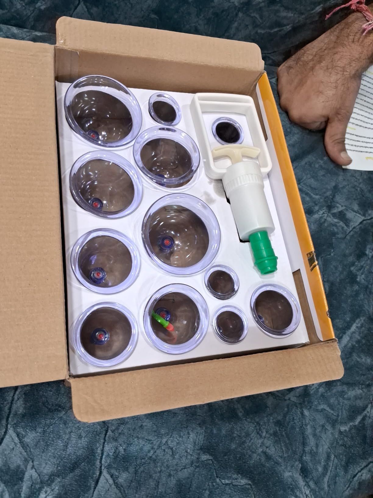 Olafur® HIJAMA Cupping Kit 12 Pcs Vacuum Air Suction Cups With Pump ...