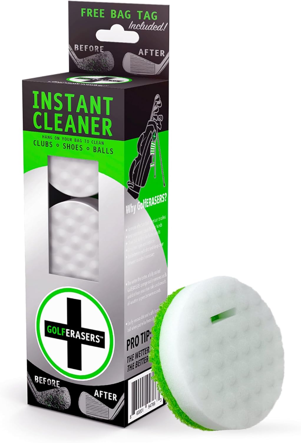 Amazon.com: GolfERASERS Instant Golf Eraser with Bag Tether, Premium ...
