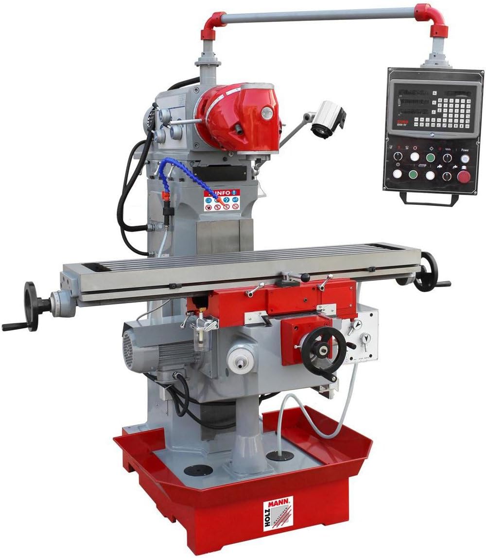 Holzmann - Fraiseuse verticale métal numérique rotative 360° D. 25 mm ...