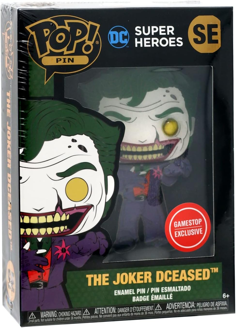 Amazon.com: Funko Pop Pin Dceased The Joker (Non-Bloody) GameStop ...