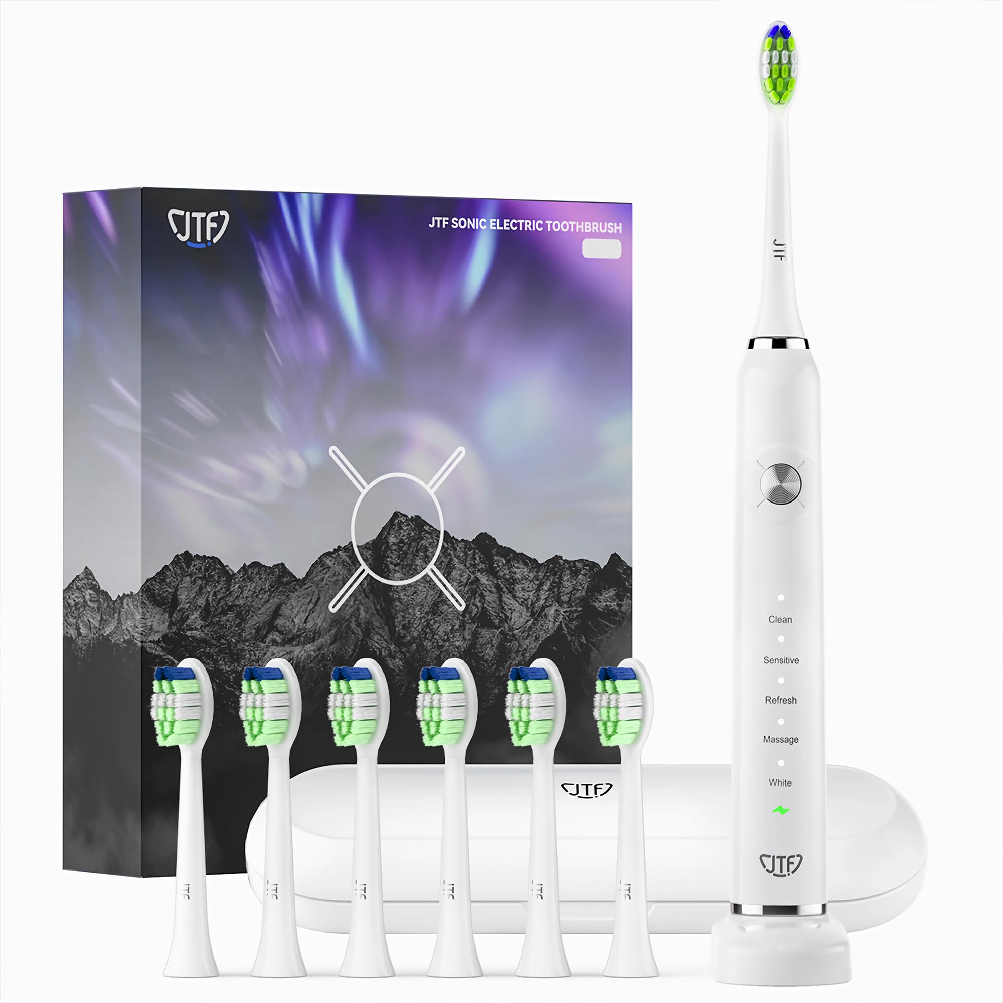 Snapklik.com : JTF Sonic Electric Toothbrush For Adults, Power Toothbrushes