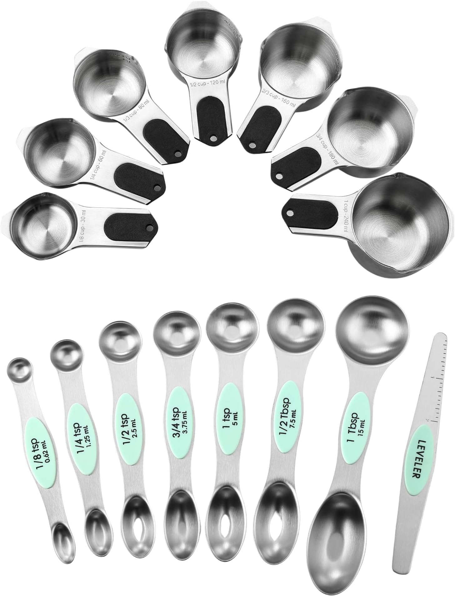 Amazon.com: Spring Chef Stainless Steel Magnetic Measuring Cups, Set of ...