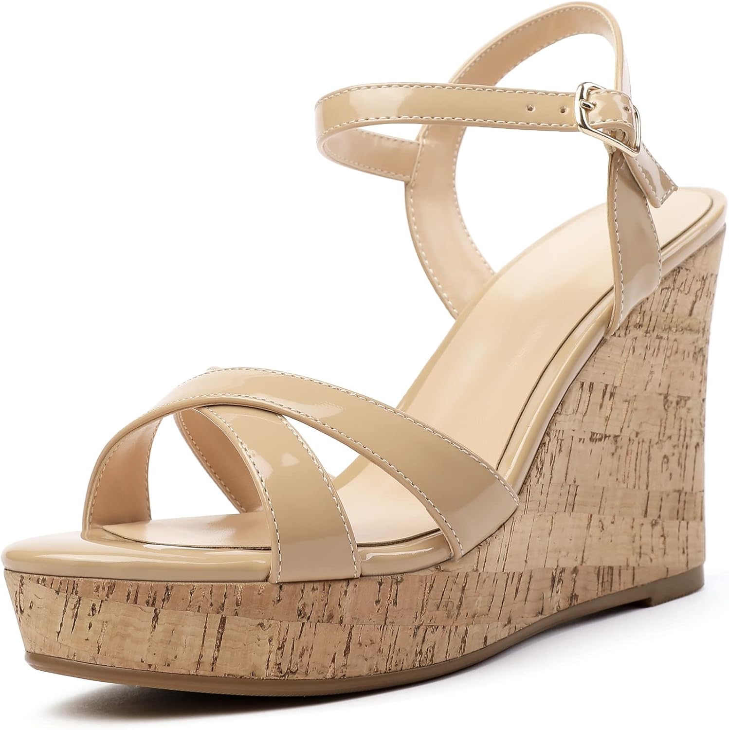Amazon.com | Soireelady Sandals Women Platform Wooden Wedges Heel 4Inch ...