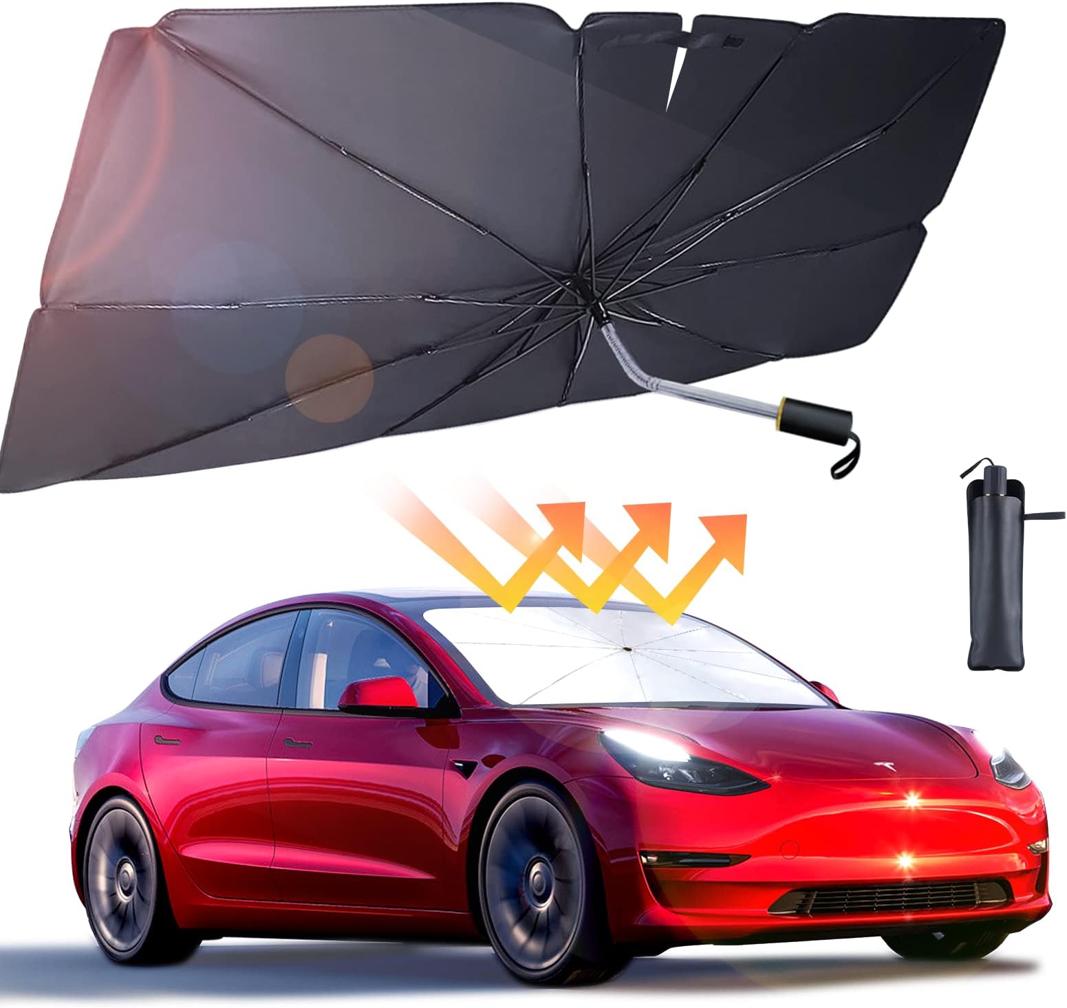 Amazon.com: Ickimee Car Windshield Sun Shade Umbrella - Foldable Car ...
