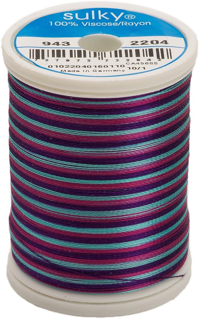 Amazon.com: Sulky Of America 268d 40wt 2-Ply Variegated Rayon Thread ...