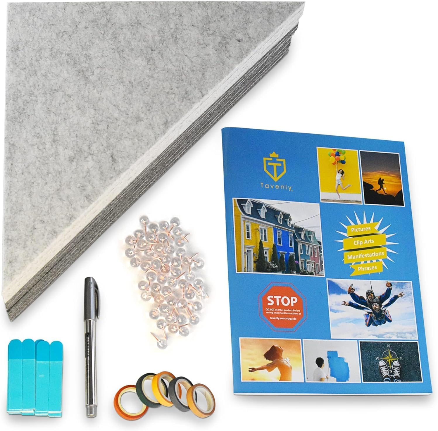 Amazon.com : Vision Board Kit - Cork Board 15.3x11” with 235 Vision ...